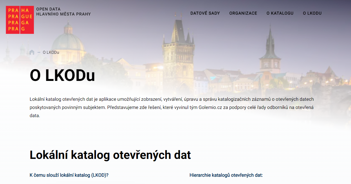Otevřená data hlavního města Prahy | O LKODu