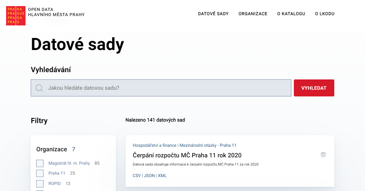 Otevřená data hlavního města Prahy | Operátor ICT, a.s. | Datové sady Otevřená data hlavního města Prahy | Operátor ICT, a.s. | Datové sady
